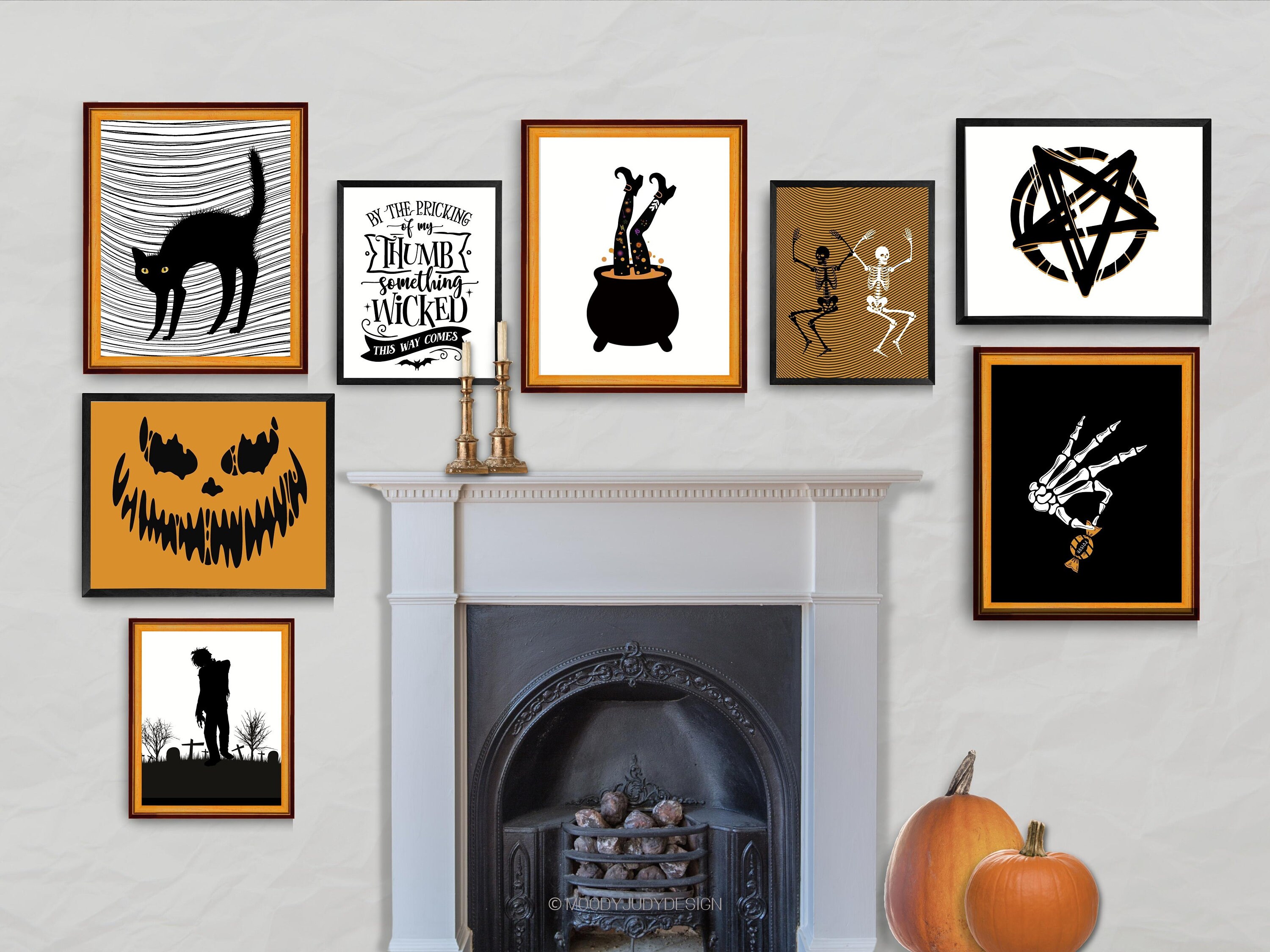 Halloween Art Mega Bundle Set of 16 Printables Gallery - Etsy