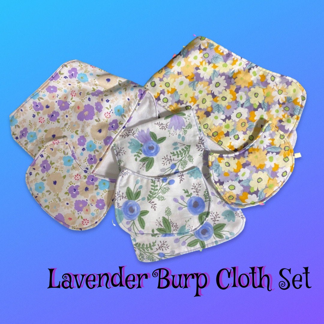 3 Burp Cloth Bundle With Droolies - Etsy