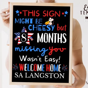 Instant - Editable Digital Homecoming Sign - Welcome Home - Back From ...