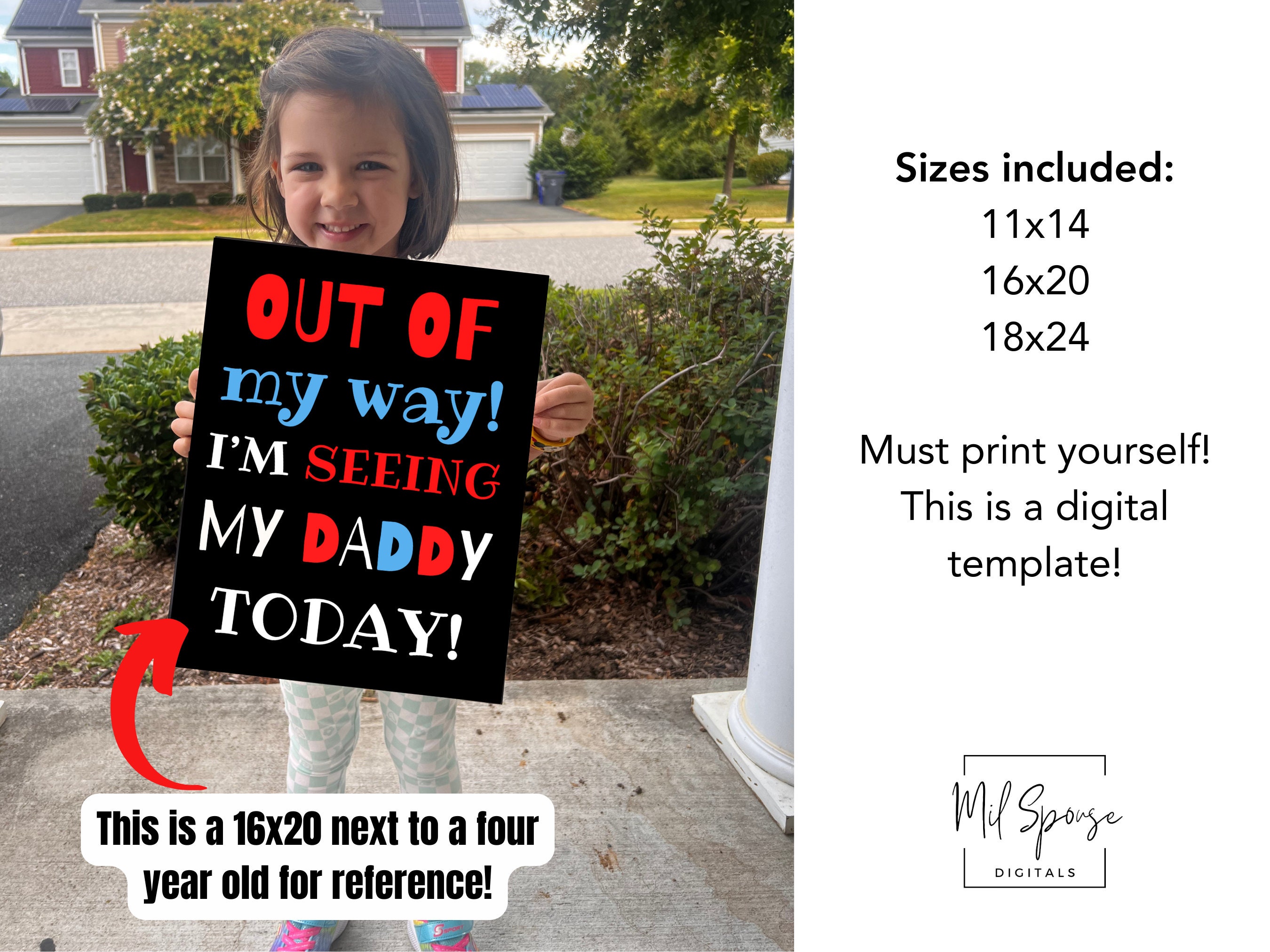 Instant Download - Printable Homecoming Military Sign - Daddy Welcome ...