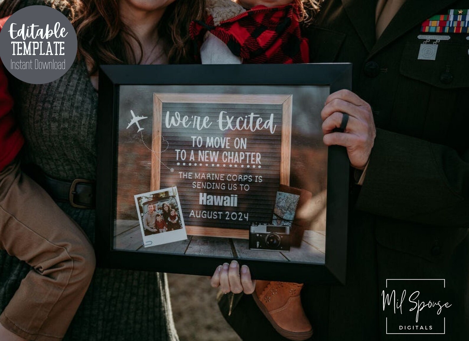 Instant Download for Social Media-editable Moving Announcement-military ...