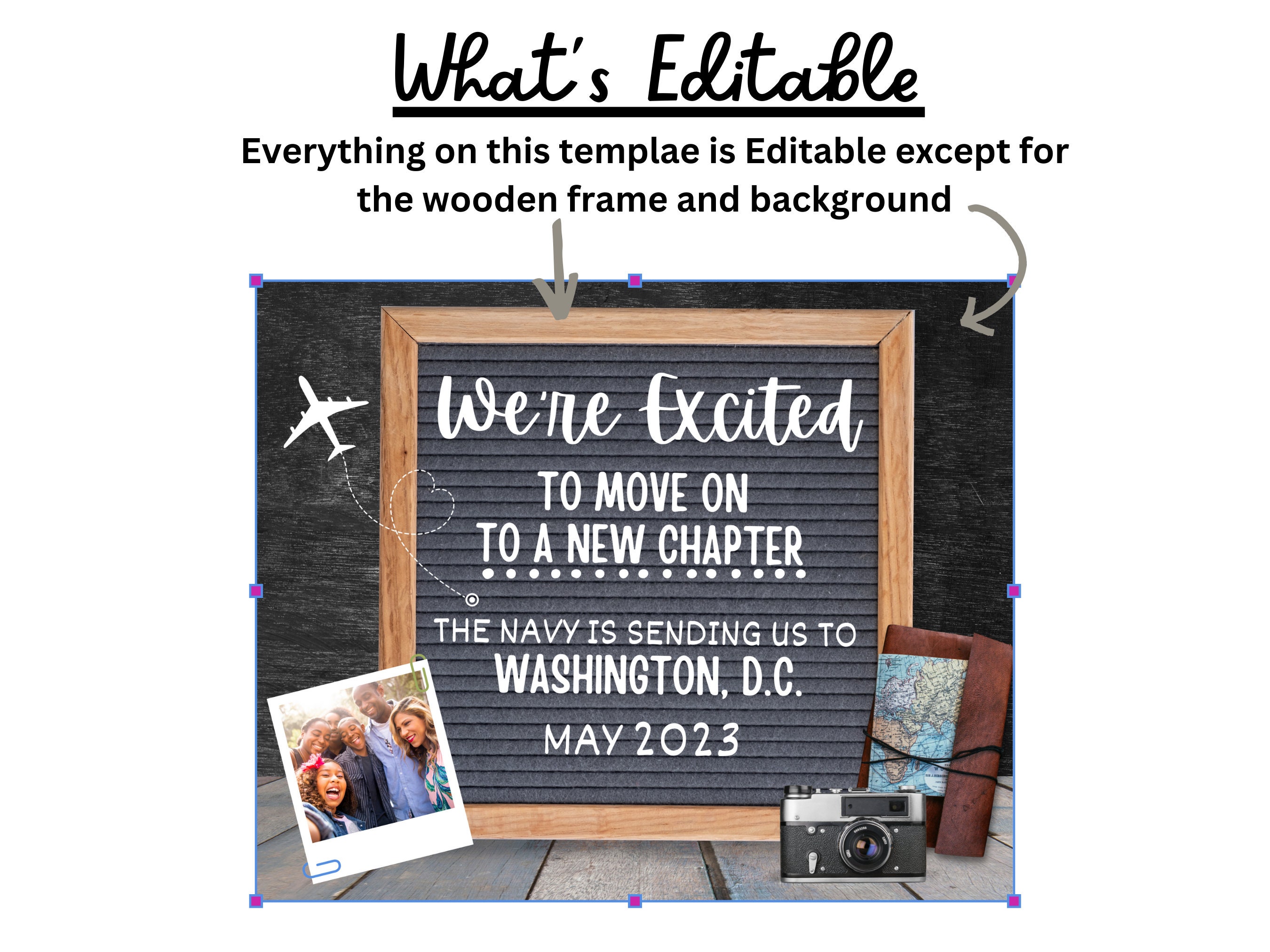 Instant Download for Social Media-editable Moving Announcement-military ...