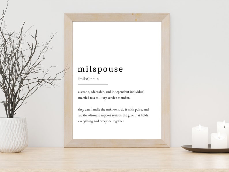 Printable Art Military Spouse Definition Print Wall Art - Etsy