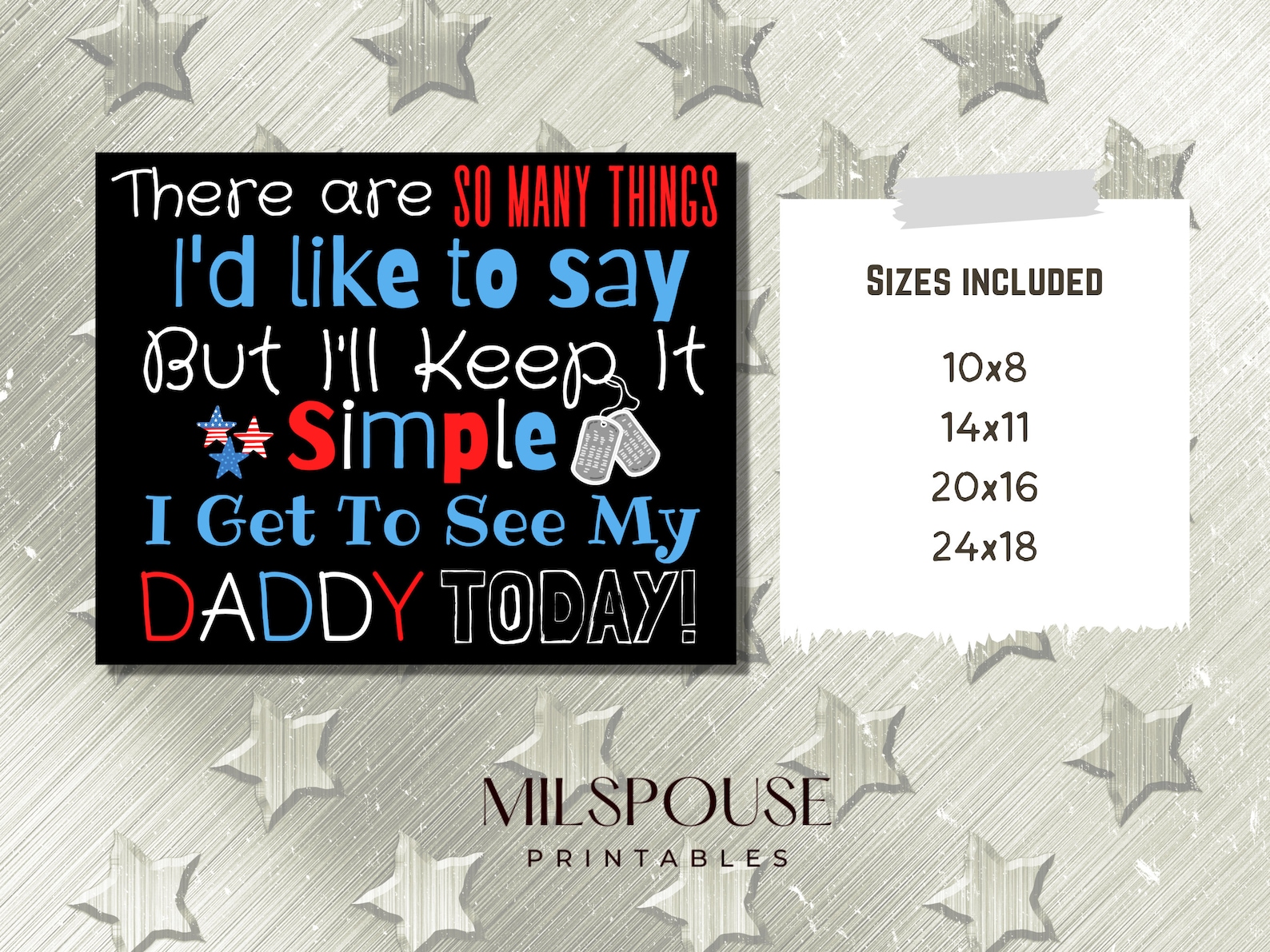 Instant Download - Printable Homecoming Military Sign - Daddy Welcome ...