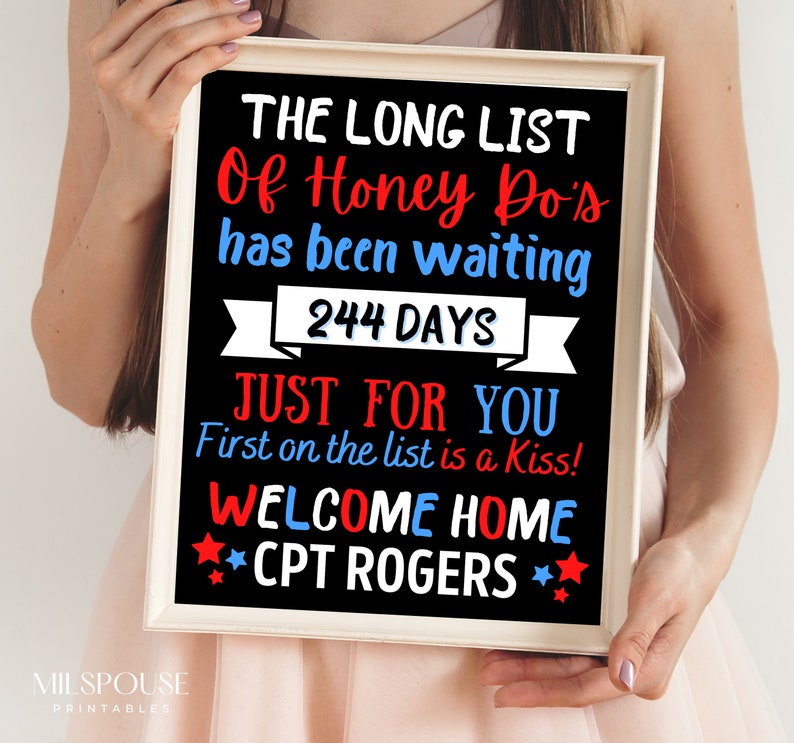 Editable Printable Military Homecoming Sign - Digital Welcome Home ...