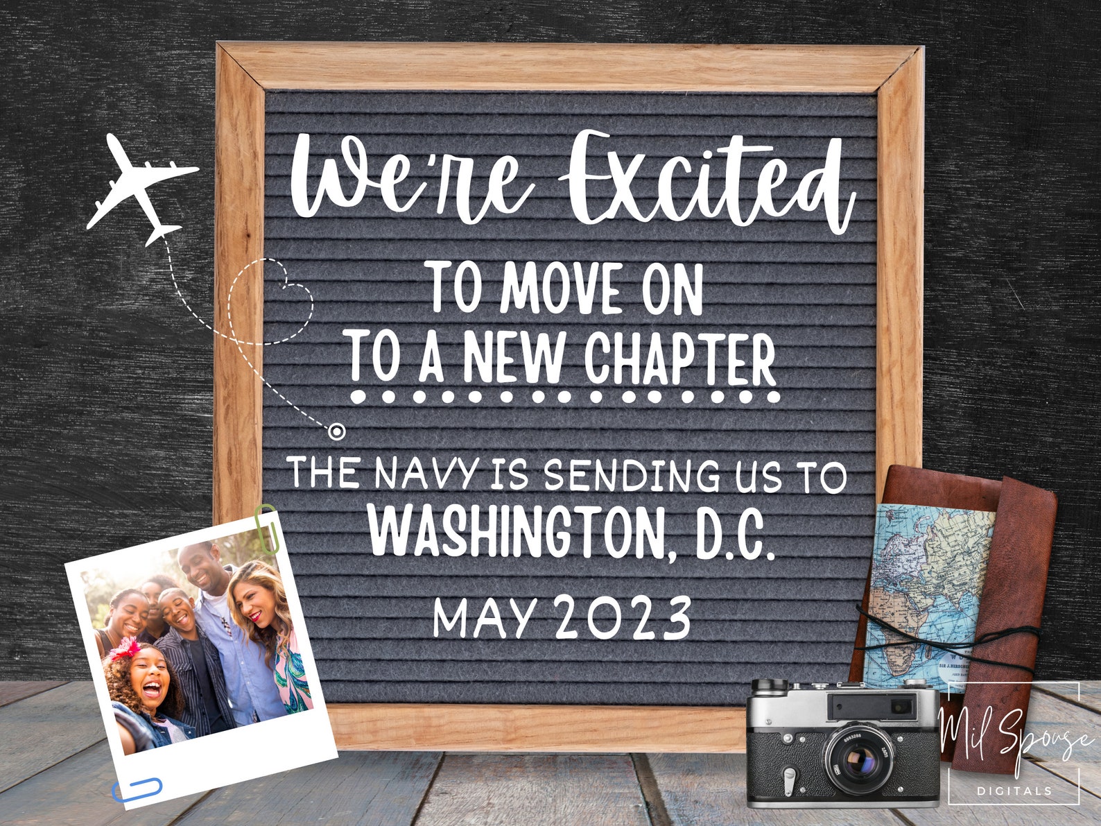 Instant Download for Social Media-editable Moving Announcement-military ...