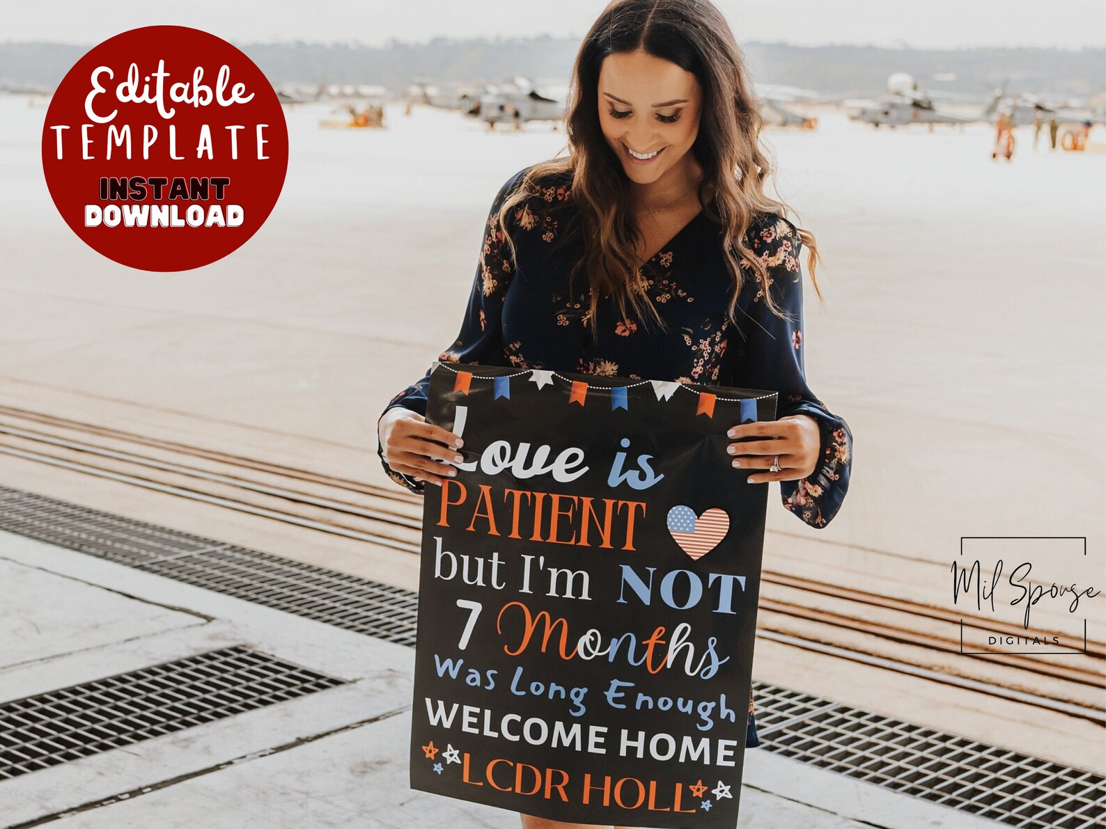 Editable Military Welcome Home Sign Back From Deployment Printable ...