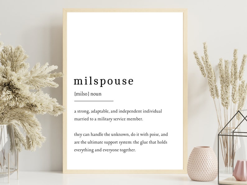 Printable Art Military Spouse Definition Print Wall Art - Etsy