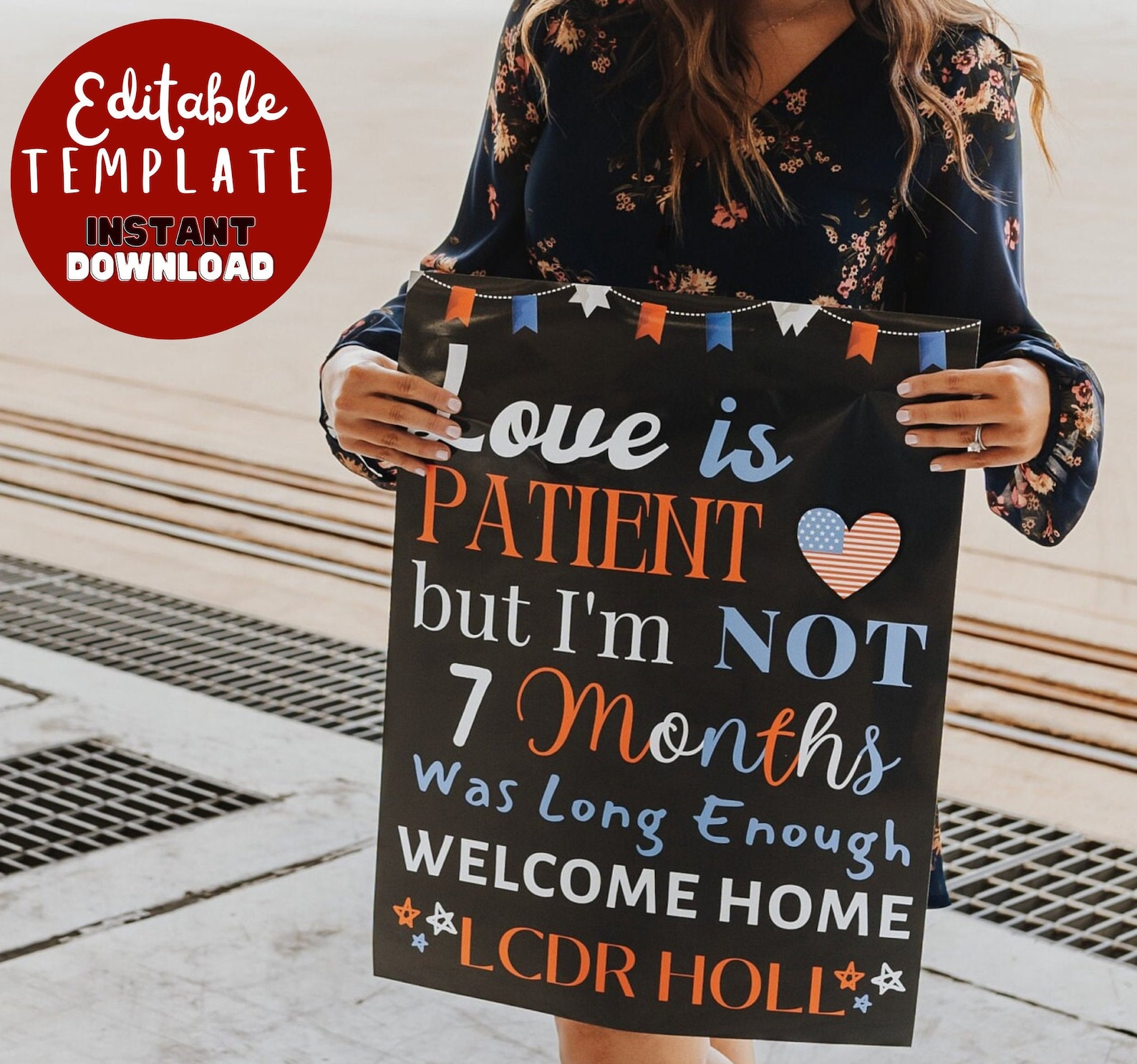 Editable Military Welcome Home Sign Back From Deployment Printable ...