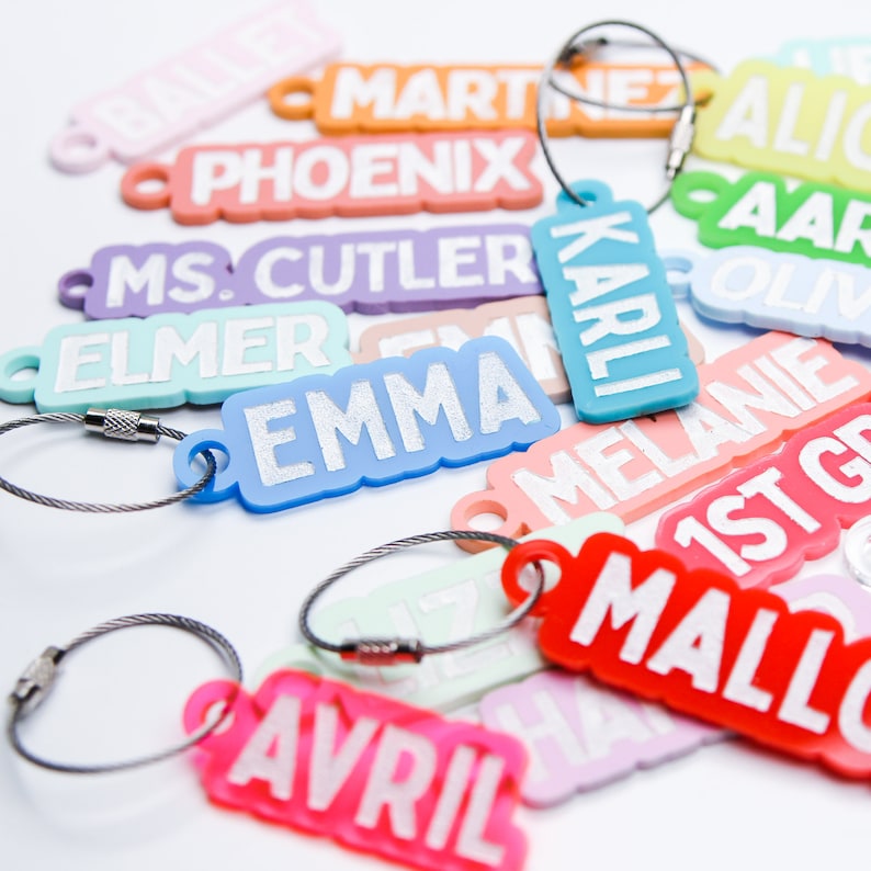 Backpack Name Tag Name Tag for Backpack Custom Name Tag Backpack Dice ...