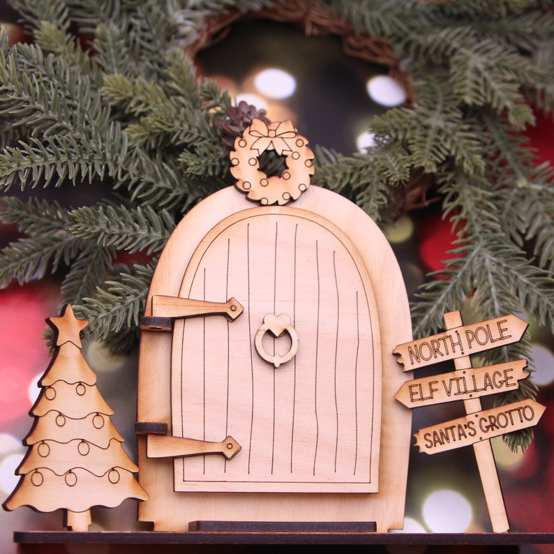 Paint Your Own Magic Elf Door DIY Kit Elf Ideas Fun Christmas Projects ...