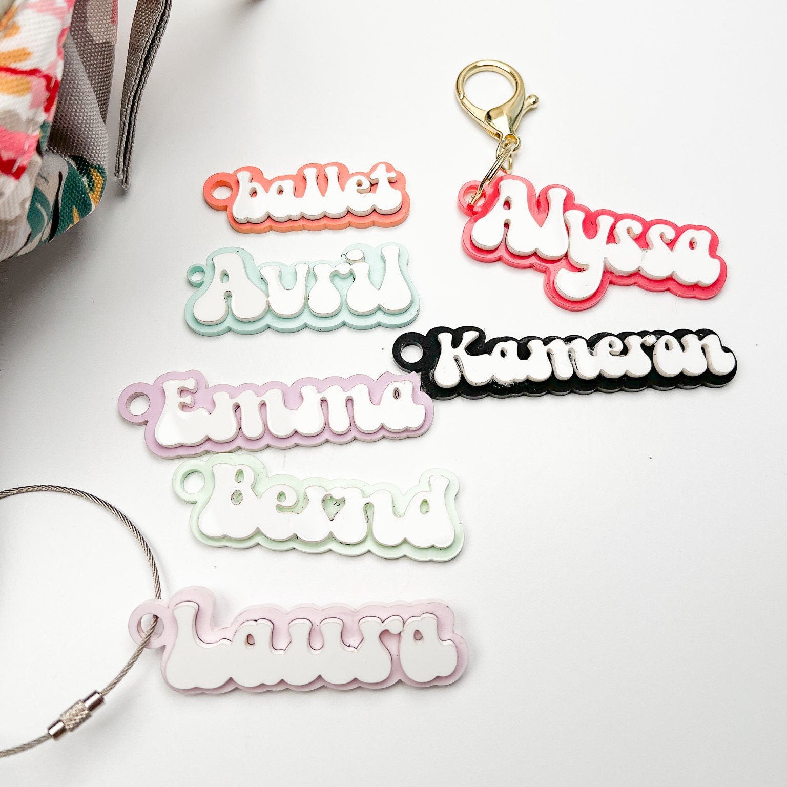 Backpack Name Tag Custom Name Tag Backpack Acrylic Backpack - Etsy