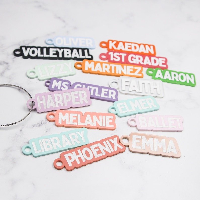 Backpack Name Tag Name Tag for Backpack Custom Name Tag Backpack Dice ...