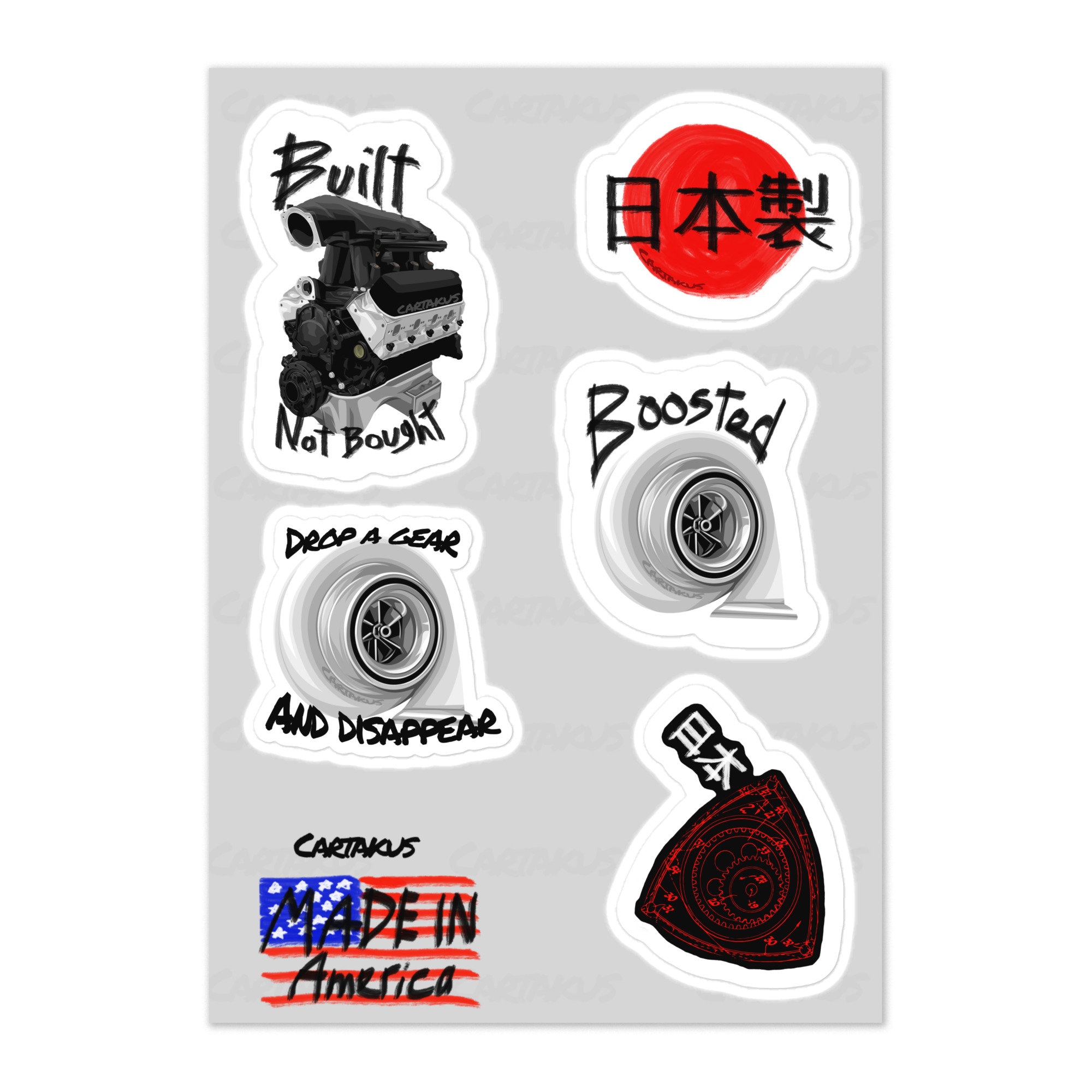 Ford JDM Mazda Rotary Stickers Japanese Patent and Turbo Sticker Sheet ...