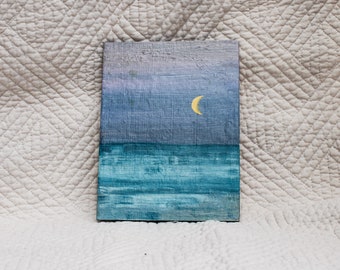 Mini Ocean Painting - Etsy