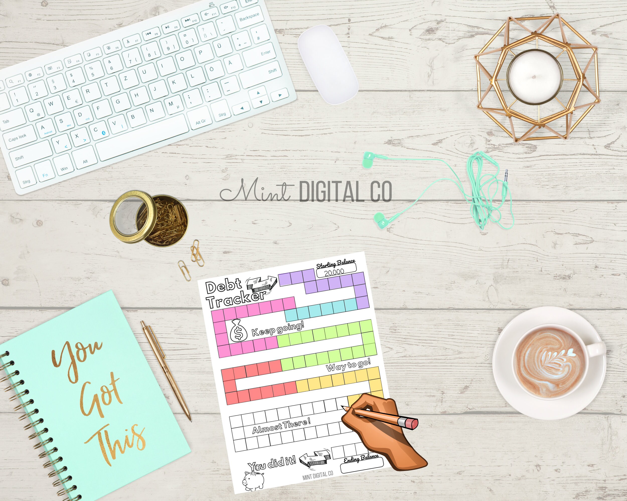 Debt Repayment Tracker, Coloring Page, Instant Pdf Download, Goodnotes ...