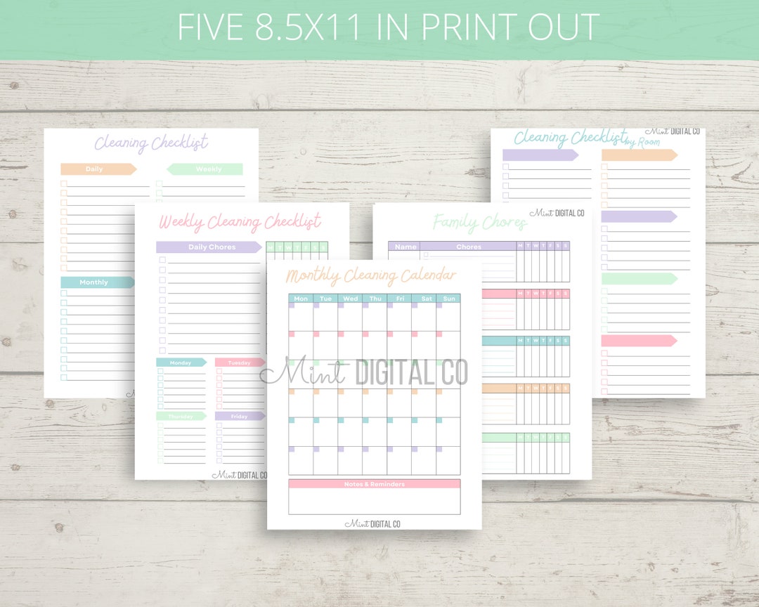 Spring Cleaning Checklist, Printable, Goodnotes, House Cleaning, Family ...