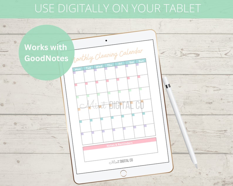 Spring Cleaning Checklist, Printable, Goodnotes, House Cleaning, Family ...