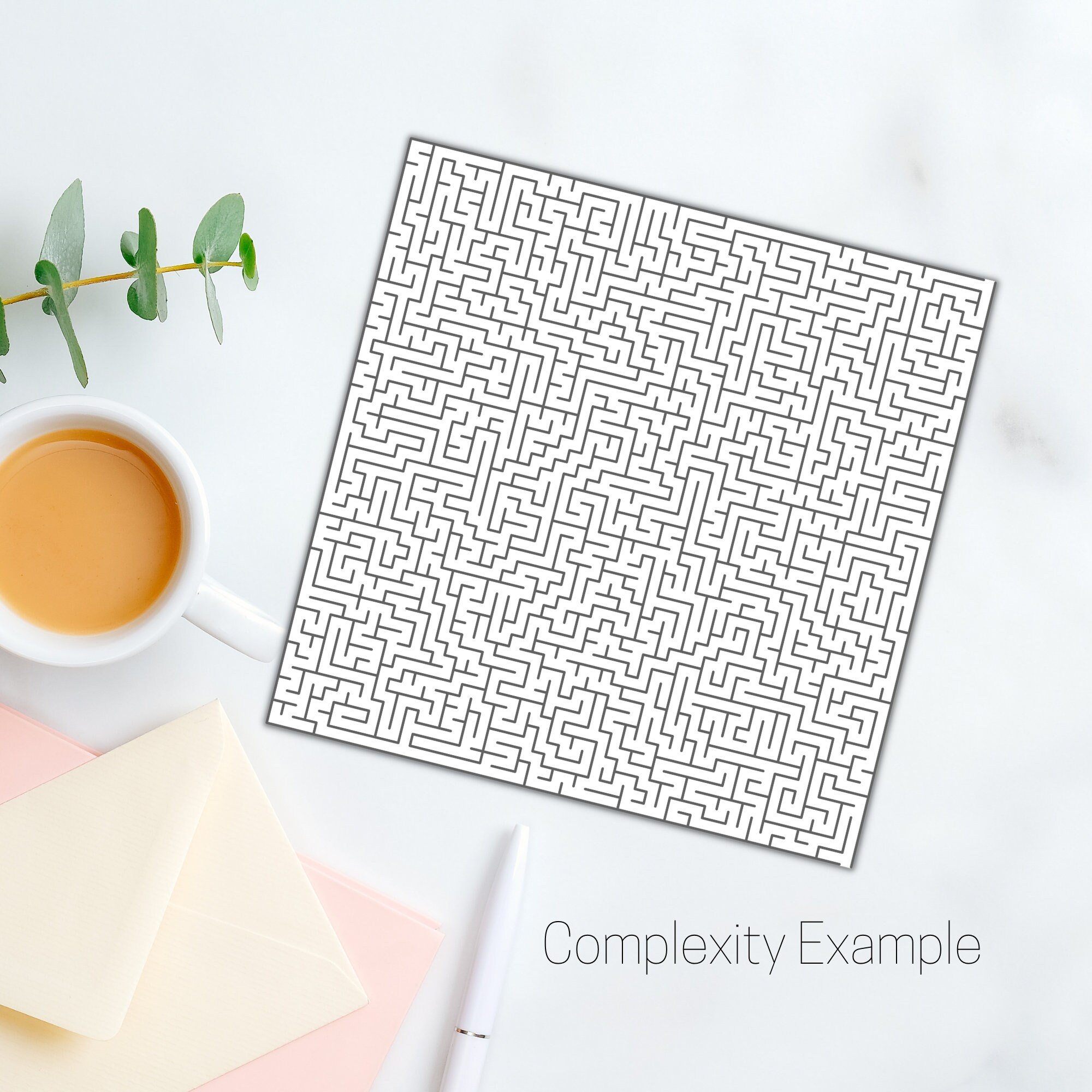 101 Complex and Unique Printable Mazes With Solution Pages. Perfect for ...