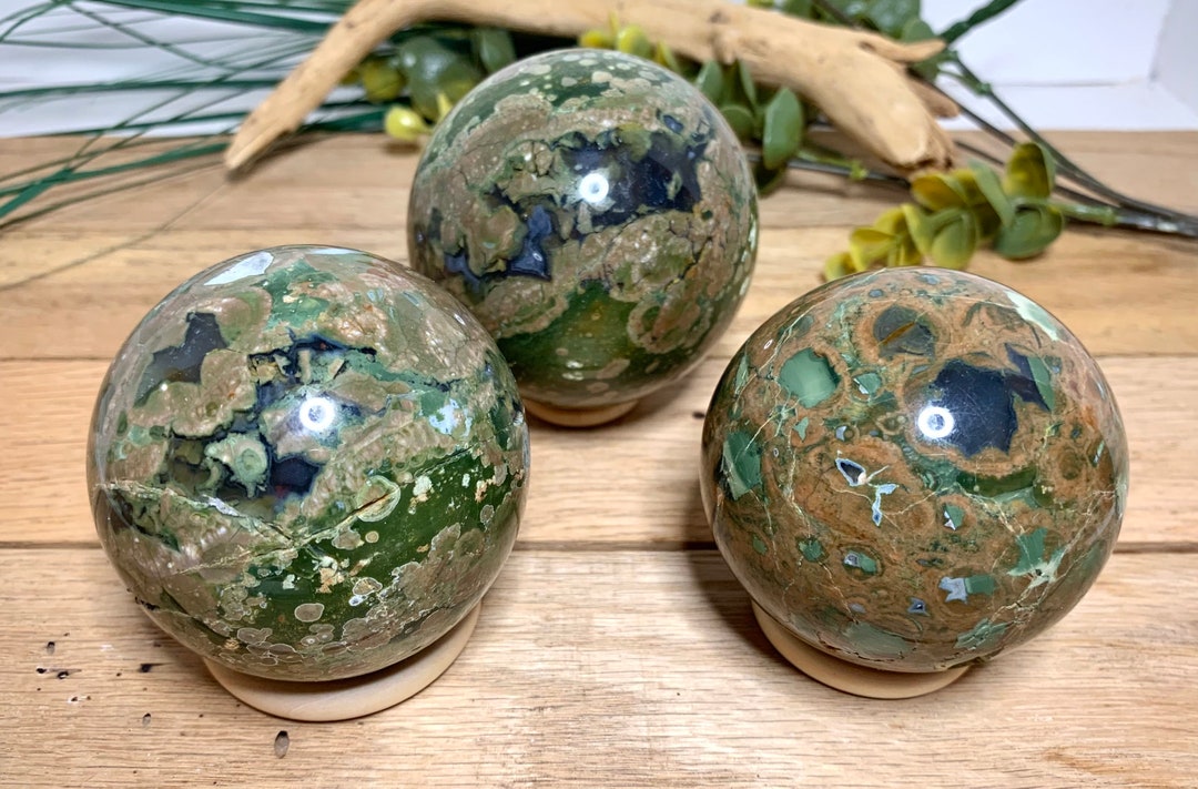 Australian Rhyollite Spheres - Rainforest Jasper, Rare Find, Orb ...