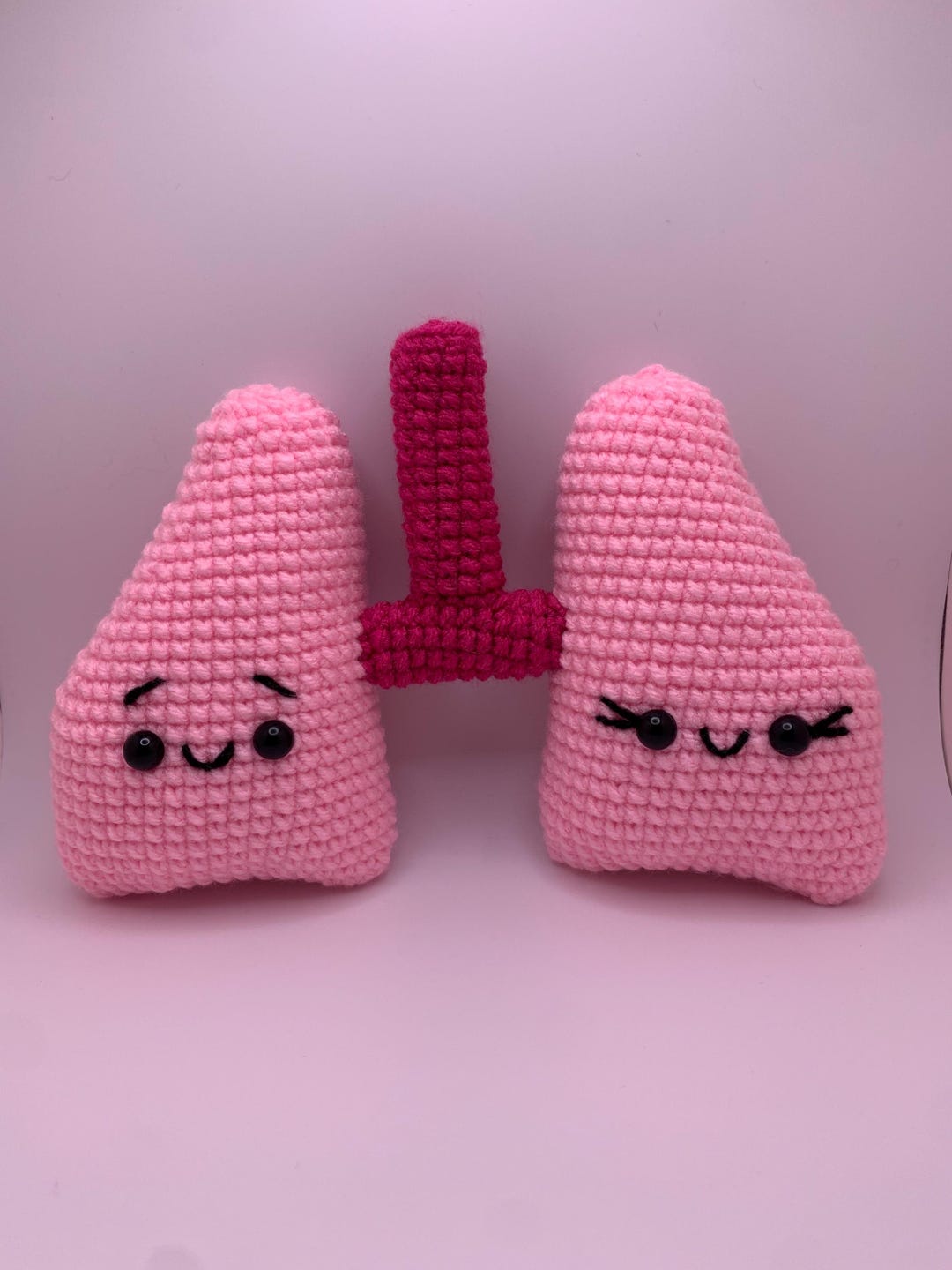 Stuffed Lungs Plushie Organs Crocheted Handmade Nurse Gift Doctor Gift ...