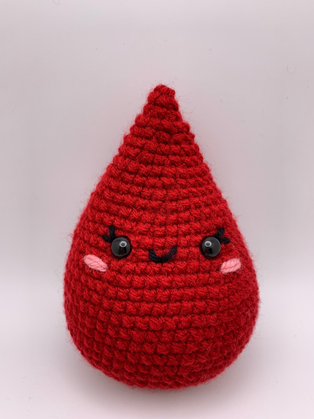 Crochet Drop of Blood Plushie Handmade Plush Nurse Gift - Etsy