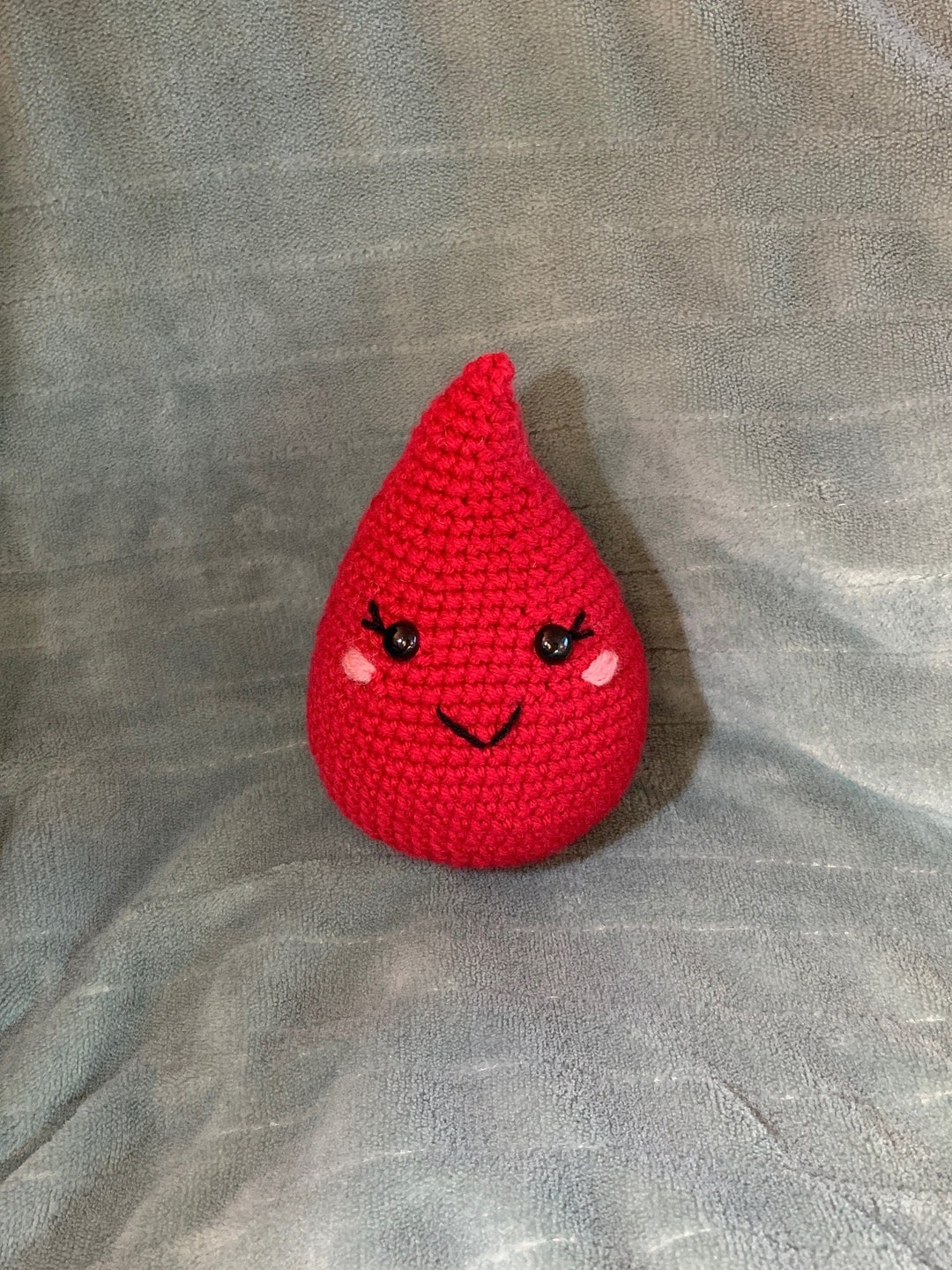 Crochet Drop of Blood Plushie Handmade Plush Nurse Gift - Etsy