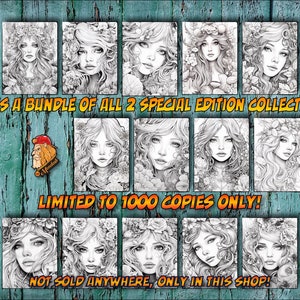 Mystical Fairy Bundle - Digital Coloring Book, Printable Adult Kids ...