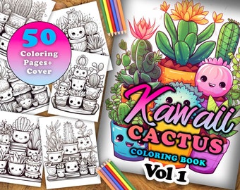 Kawaii Coloring Pages | 50 Pages | Cute Coloring Pages | for Children ...