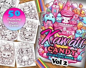 Kawaii Coloring Pages | 50 Pages | Cute Coloring Pages | for Children ...