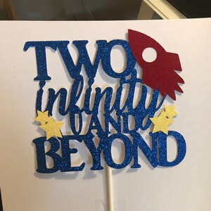 Two Infinity and Beyond Cake Topper Rocket Cake Topper Two - Etsy