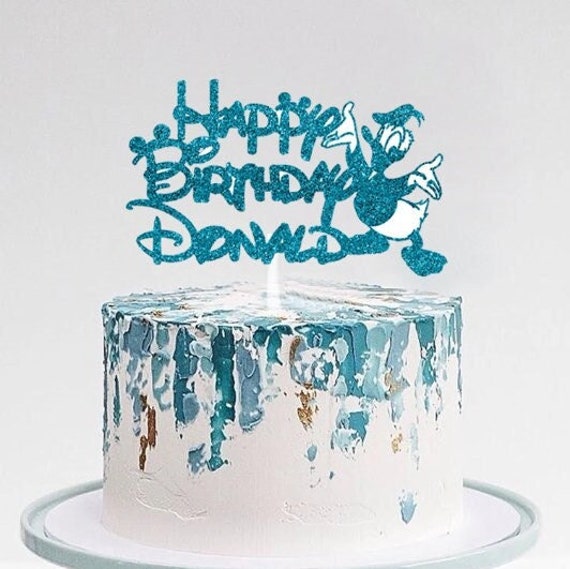 Disney Donald Duck Any Name Cake Topper Theme Birthday Cake | Etsy