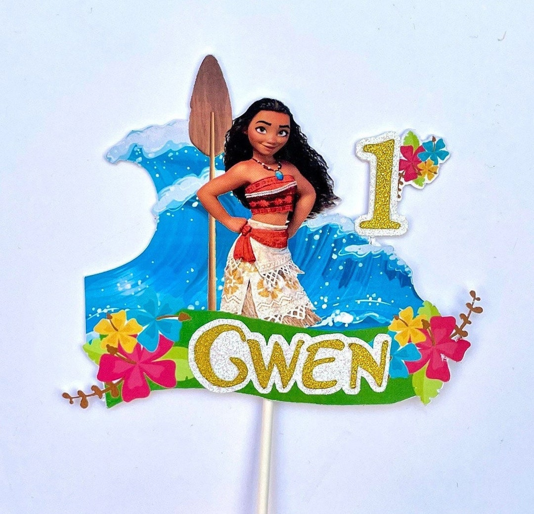Moana Inspired Gold Cake Topper Moana Cake Topper Moana Party Moana ...