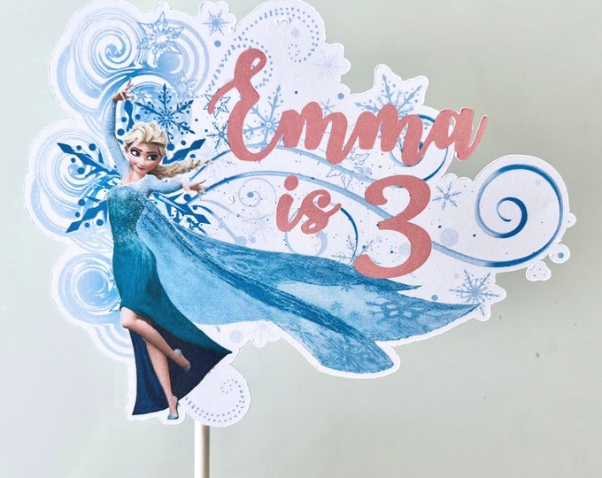 Frozen Cake Topper, Elsa Birthday Cake Topper, Kids Birthday Cake ...