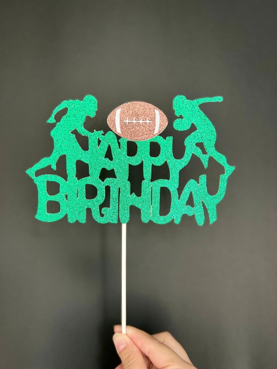 Football Happy Birthday Cake Topper Theme Birthday Cake | Etsy