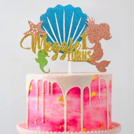 Mermaid Cake Topper Theme Cake Topper Customize Cake | Etsy