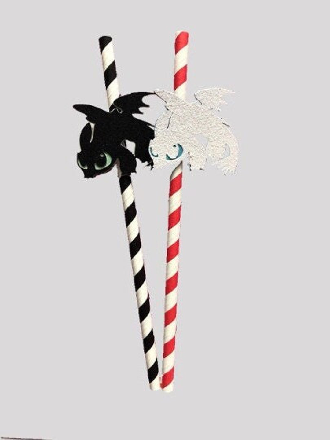 Night Fury & Light Fury Paper Straws | Night Fury Straws || Light Fury ...