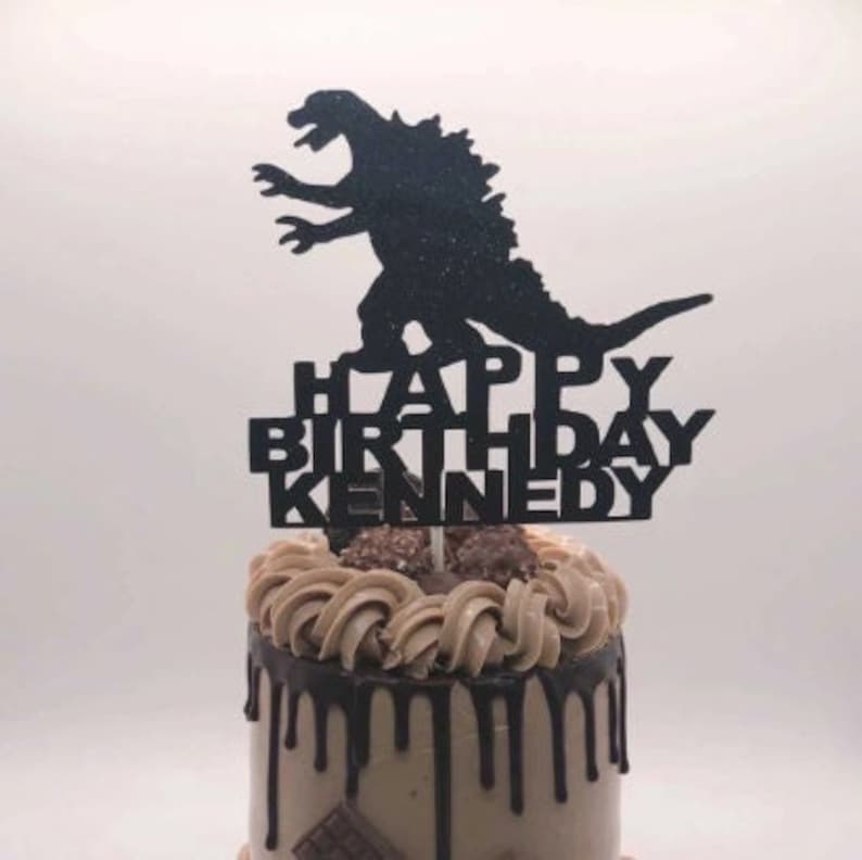 Custom GODZILLA Birthday Cake Topper Personalized Topper - Etsy