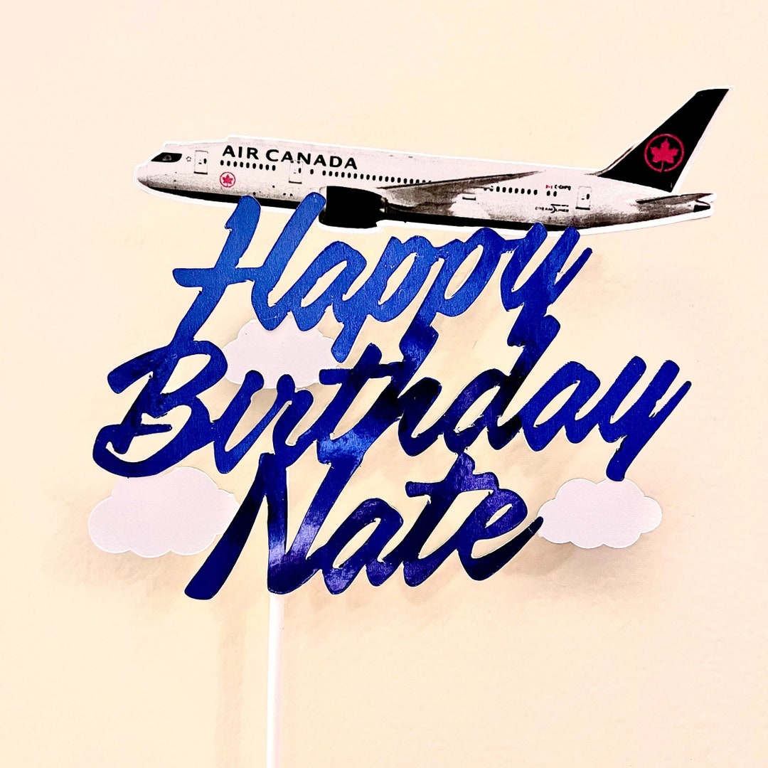 Airplane Any Name Cake Topper || Theme Cake Topper | Customize Cake ...