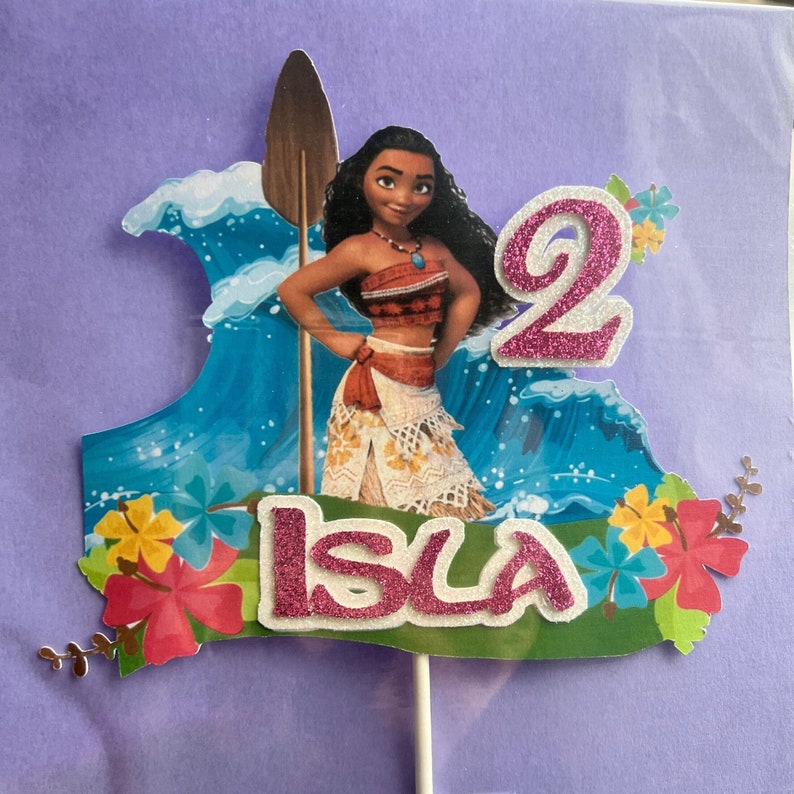 Moana Inspired Cake Topper Moana Cake Topper Moana Party - Etsy