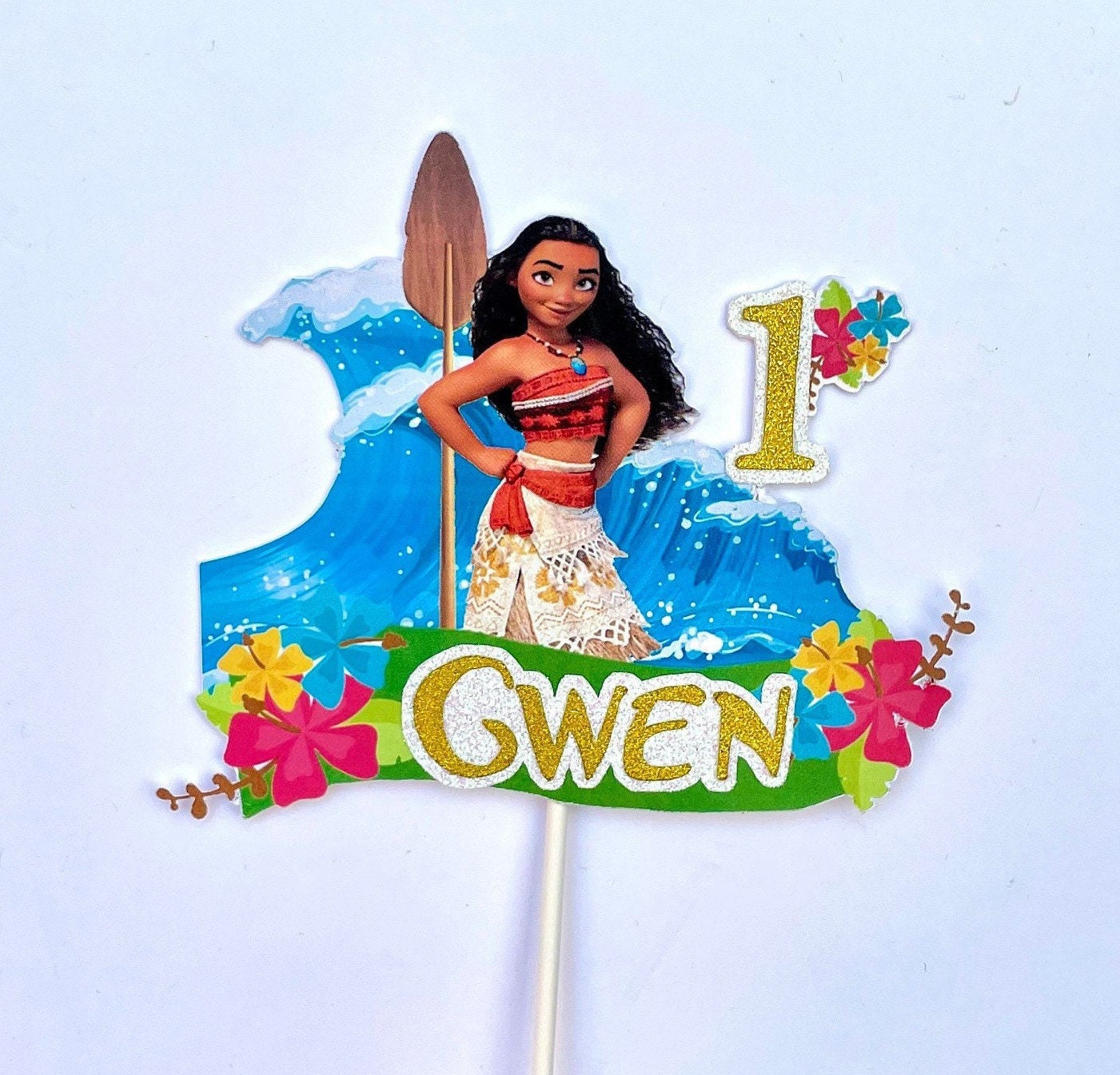 Moana Inspired Blue Cake Topper Moana Cake Topper Moana - Etsy