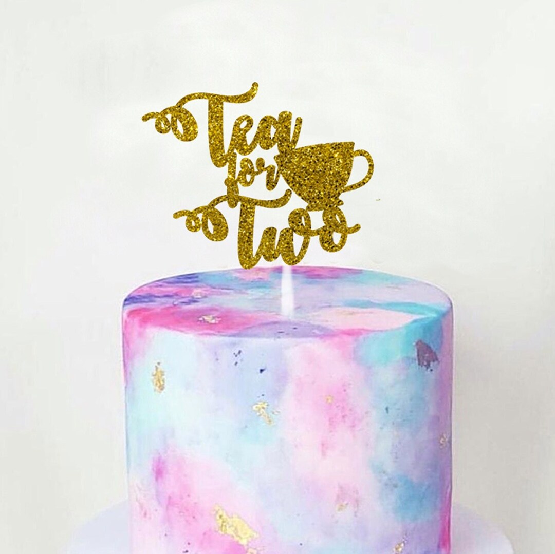 Tea for Two Cake Topper | Tea for Two Birthday | Customize Cake Topper ...