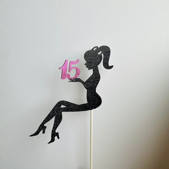 Girl Sitting on Cake Topper Theme Birthday Cake Topper | Etsy Canada