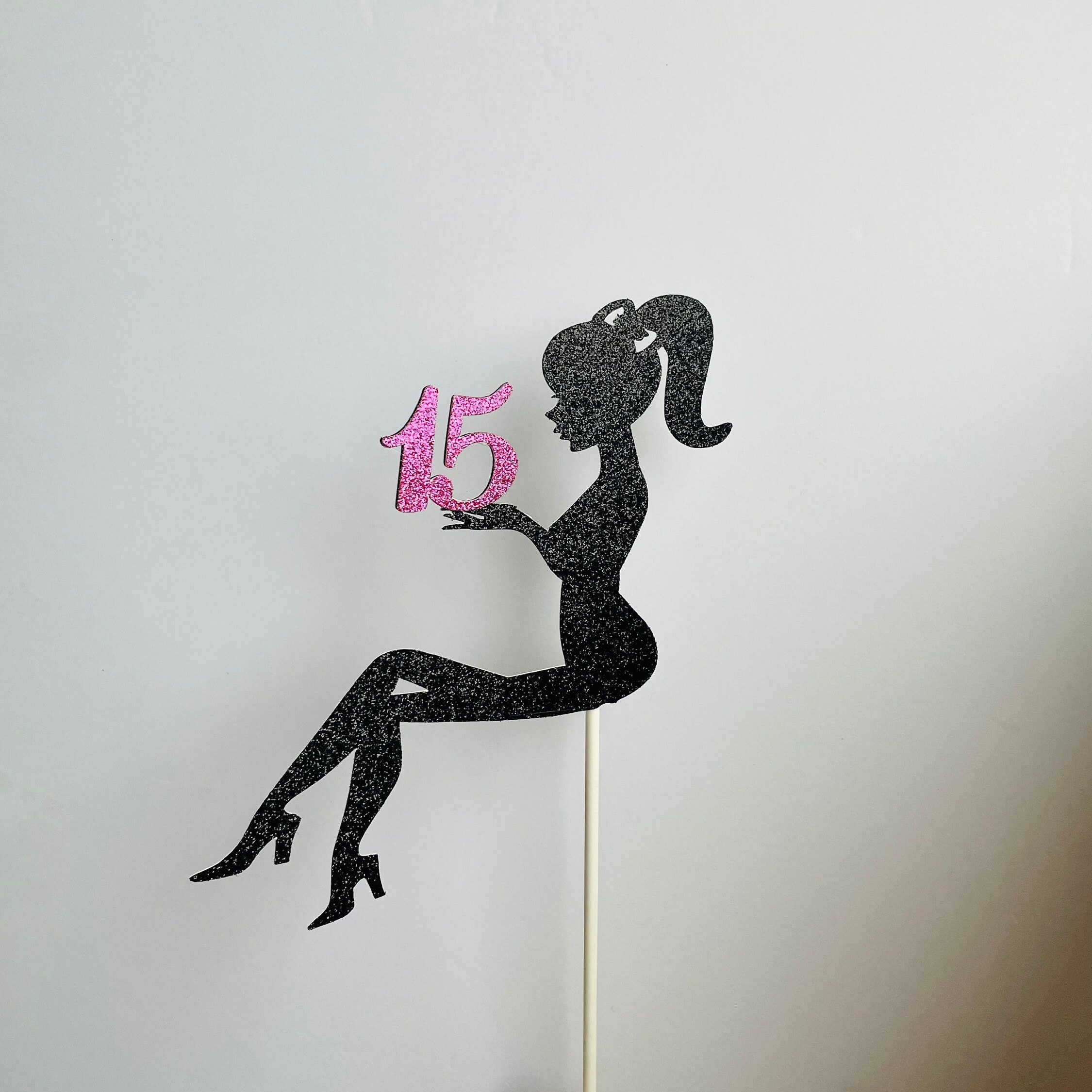 Girl Sitting on Cake Topper || Theme Birthday Cake Topper || ANY Name ...