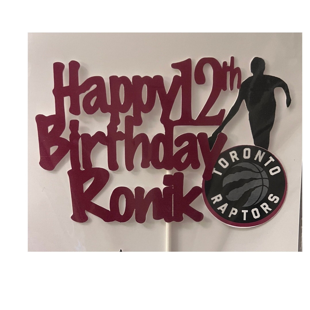 Toronto Raptors Cake Topper | Basketball NBA Cake Topper | Basketball ...