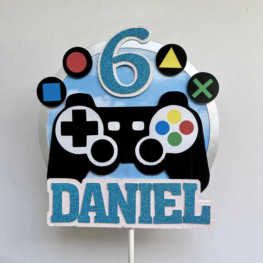 Gamer Cake Topper | Shaker Cake Topper Option | Gamer Birthday | Gaming ...