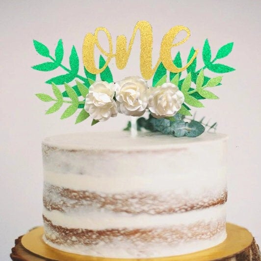 Rosy Pink ONE Flower Cake Topper Theme Cake Topper - Etsy