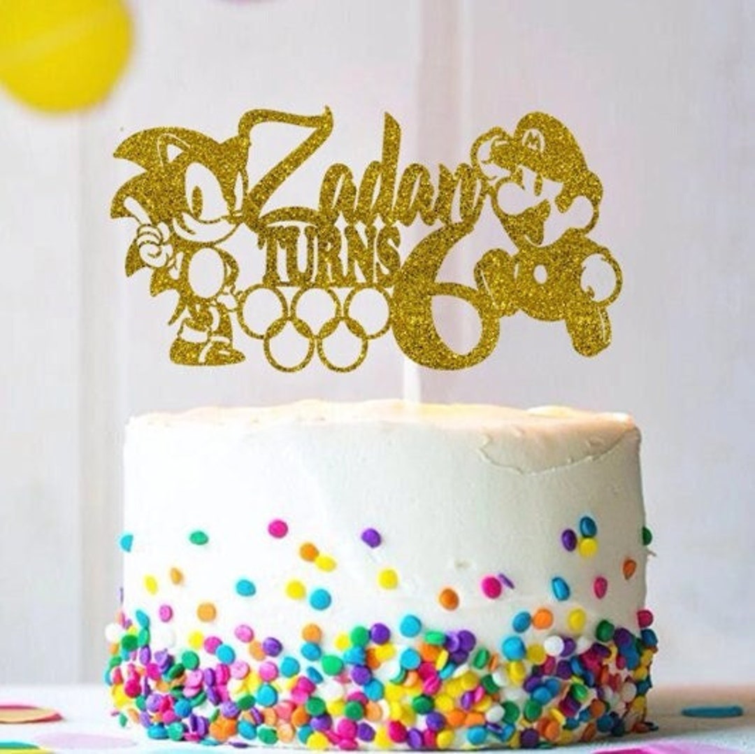 Sonic & Mario Olympic NAME Cake Topper | Birthday Cake Topper ...