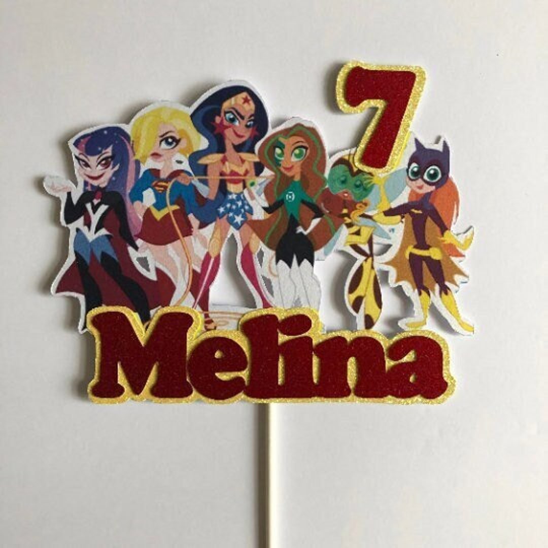 Superhero Girls Team Name/age Cake Topper || Theme Cake Topper ...