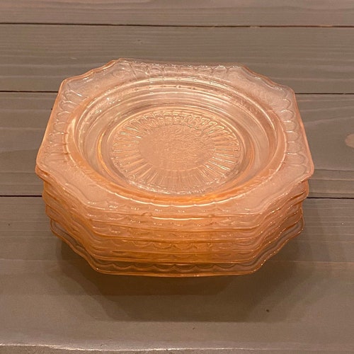 Vintage Jeannette Pink Depression Glass Mayfair Open Rose - Etsy